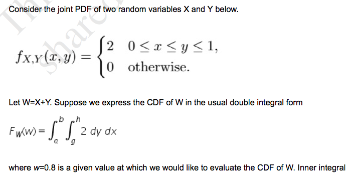 Solved Consider the joint PDF of two random variables X and | Chegg.com