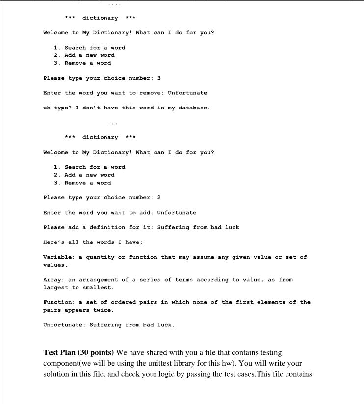 Solved Assignment total points = Design ( 20 points) + Runs | Chegg.com