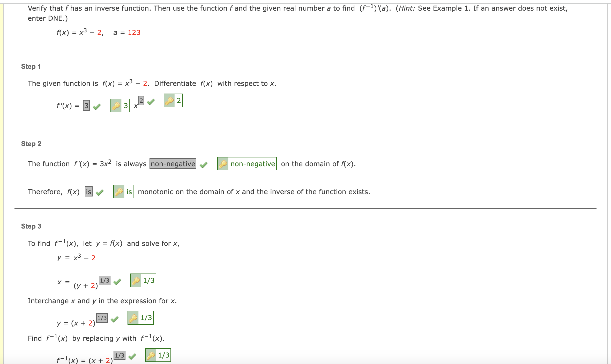 Solved To find (f−1)′(x) use the theorem that states that if | Chegg.com