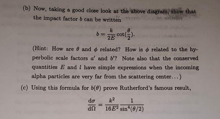 Solved 2. In deriving the famous Rutherford scattering | Chegg.com