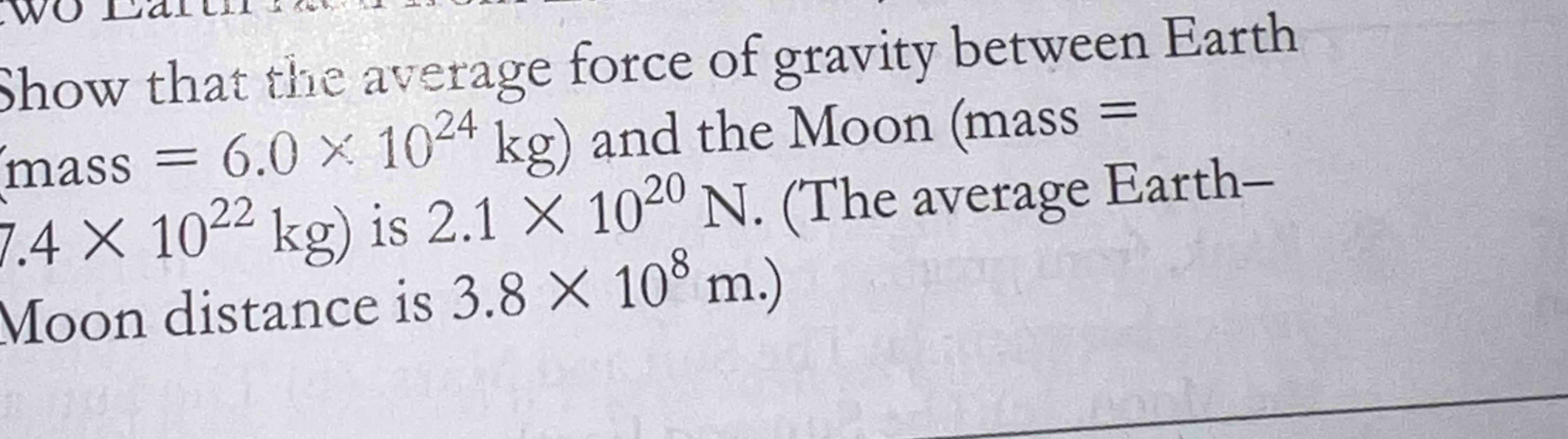 Solved Show that the average force of gravity between | Chegg.com