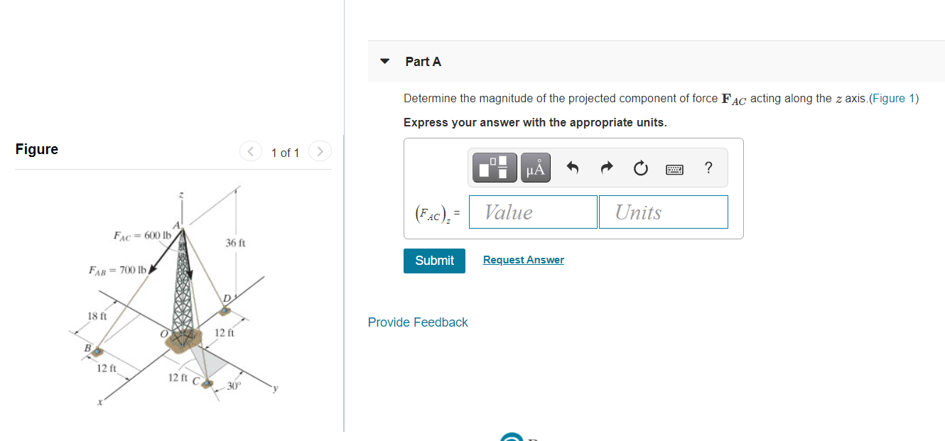 Solved Part A Determine The Magnitude Of The Projected