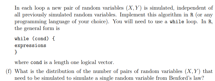 Solved We have seen how to simulate from a distribution | Chegg.com