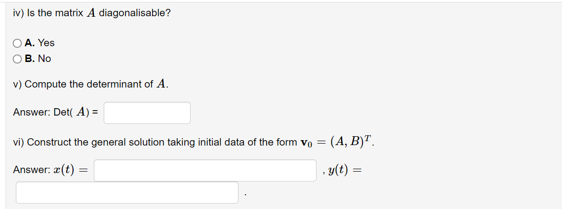 Solved (12 points) Consider the coupled first order linear | Chegg.com