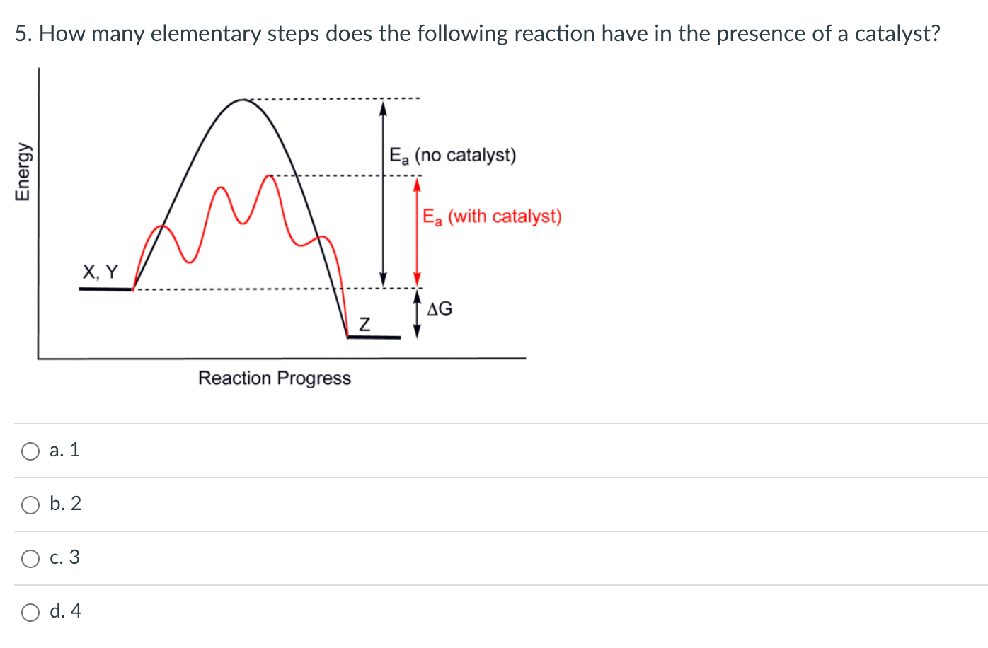 Solved 5. How many elementary steps does the following | Chegg.com