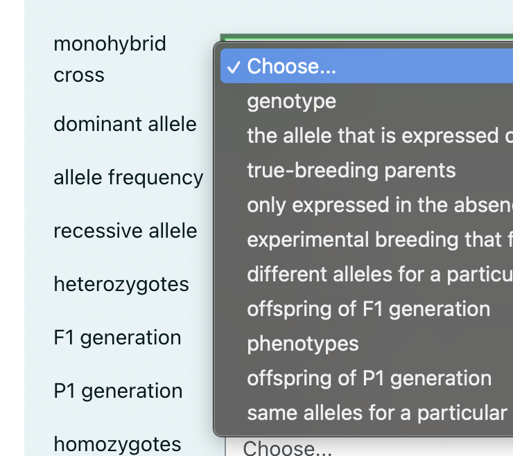 Solved monohybrid cross dominant allele genotype the allele | Chegg.com