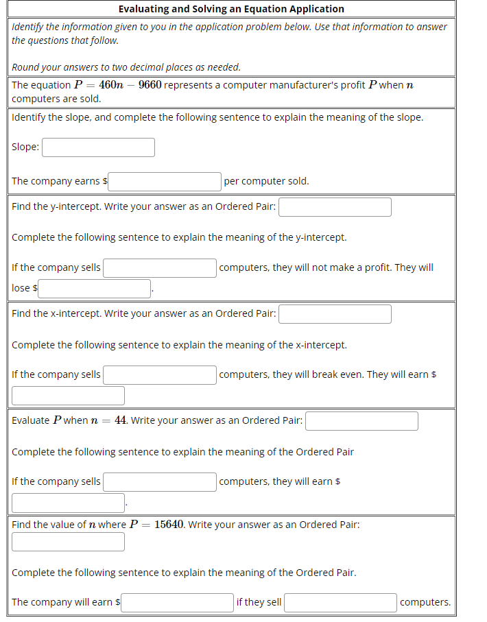 Solved Evaluating and Solving an Equation Application | Chegg.com