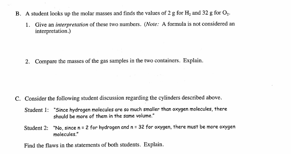 Solved IV. Avogadro's number A. Two identical cylinders are | Chegg.com