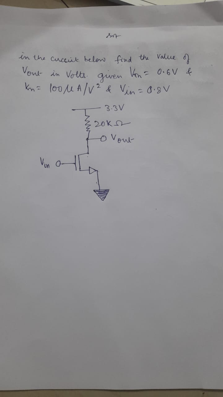 Solved in the creccit below find the value ofVout in Volts. | Chegg.com