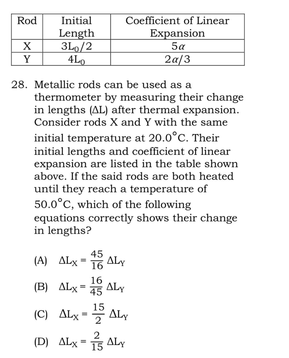 Solved Rod Initial Length 3L0/2 4L0 Coefficient of Linear | Chegg.com