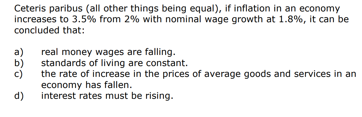 Solved Ceteris paribus (all other things being equal), if | Chegg.com
