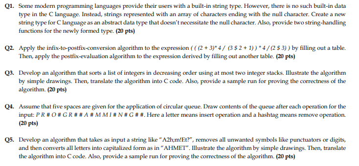 Q1. Some modern programming languages provide their | Chegg.com