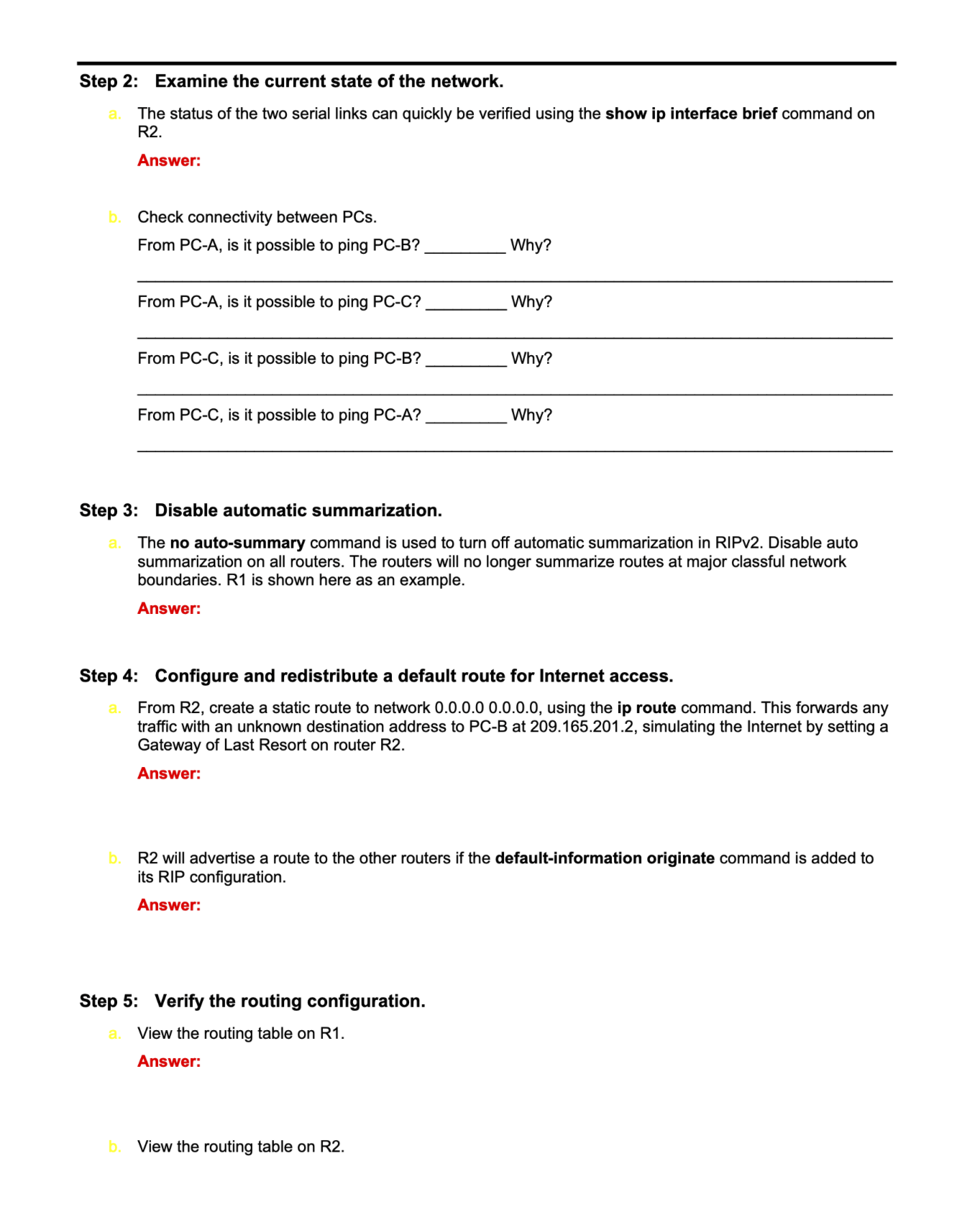 Solved Router Configuration - IPv4 Dynamic Routing Objective | Chegg.com