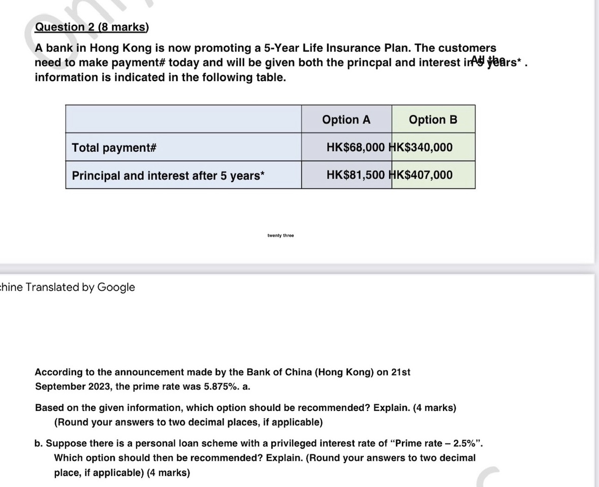 Solved Question 2 (8 marks) A bank in Hong Kong is now | Chegg.com