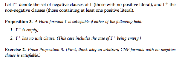 Let I denote the set of negative clauses of I (those | Chegg.com