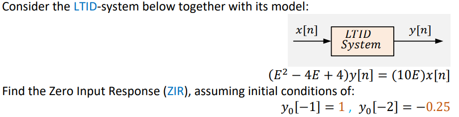 Solved Consider the LTID-system below together with its | Chegg.com