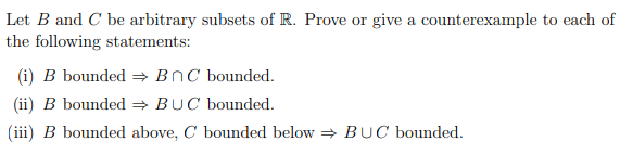 Solved Let \\( B \\) and \\( C \\) be arbitrary subsets of | Chegg.com