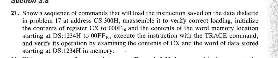 17. Show the sequence of commands needed to load the | Chegg.com