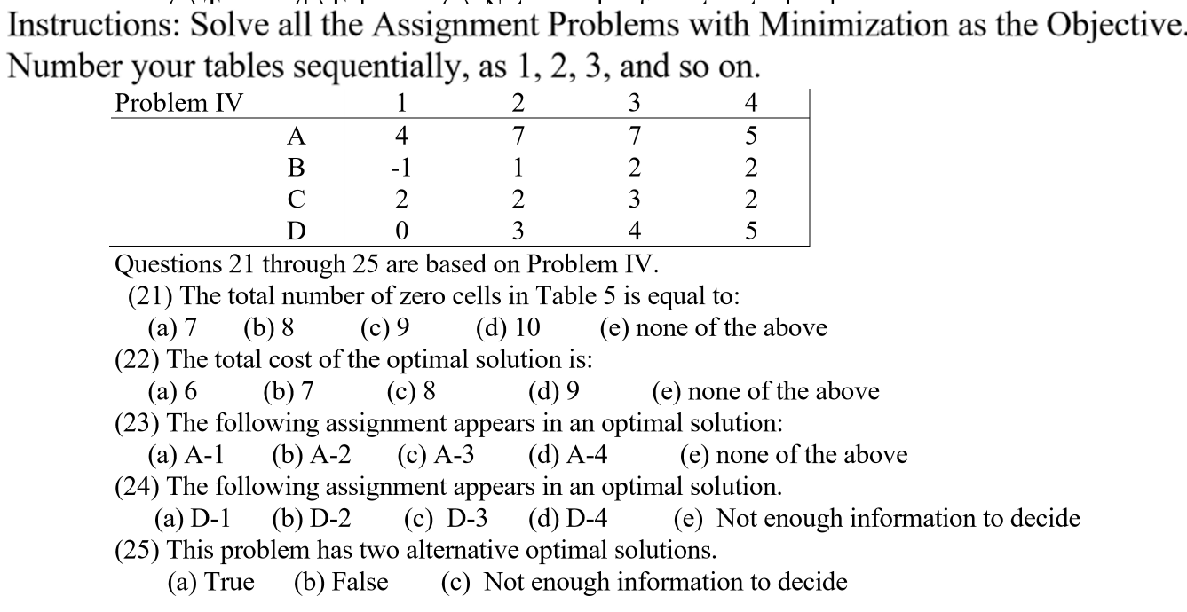 Solved Instructions: Solve all the Assignment Problems with | Chegg.com