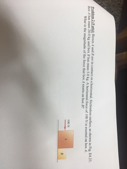 Solved Problem 2 (5pts): Boxes A and B are in Box A has mass | Chegg.com