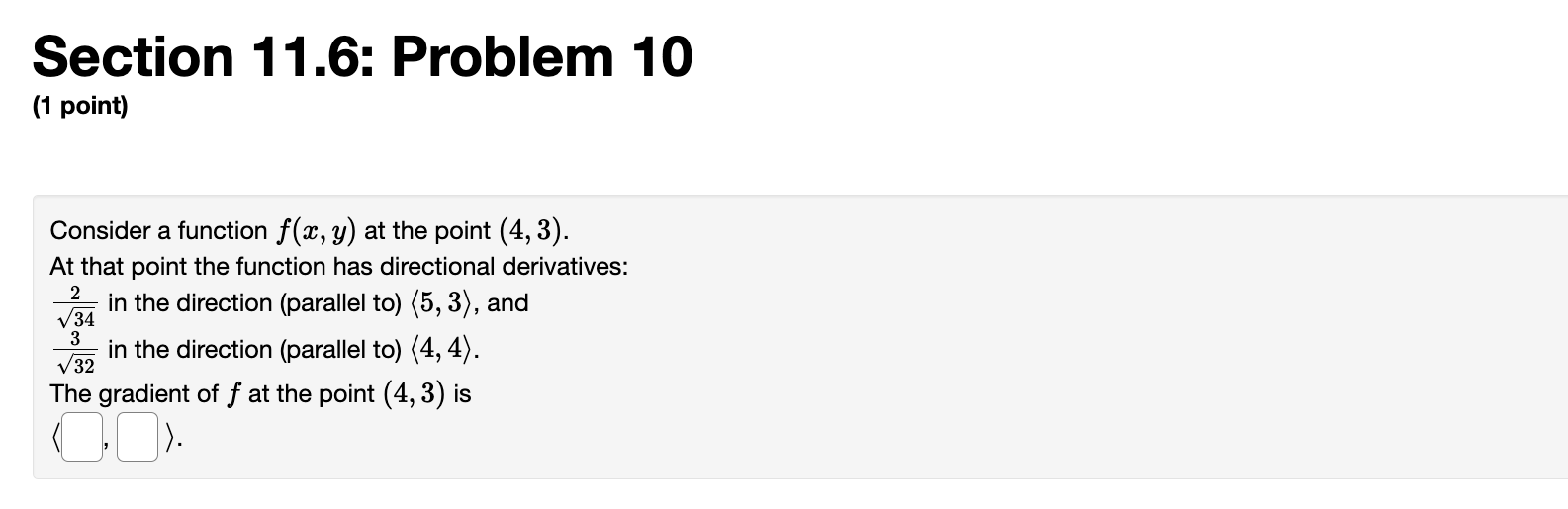 Solved Section 11.6: Problem 10 (1 point) Consider a | Chegg.com
