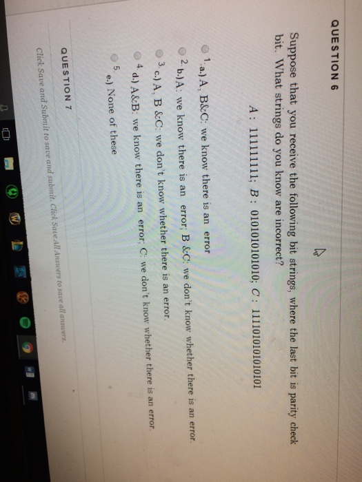 Solved Suppose that you receive the following bit strings, | Chegg.com