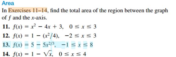 Solved AreaIn Exercises 11-14, ﻿find the total area of the | Chegg.com