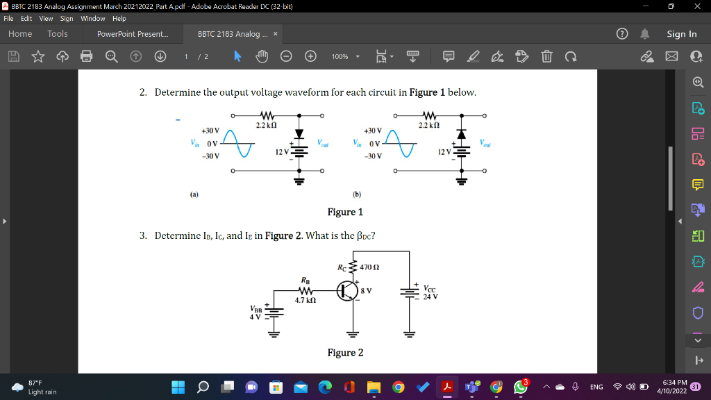 Solved Q х BBTC 2183 Analog Assignment March 20212022_Part | Chegg.com