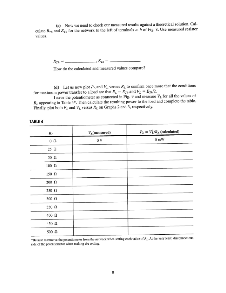 Solved Name: Date: Course and Section: Instructor: Thevenin | Chegg.com
