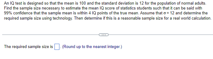 Solved An IQ test is designed so that the mean is 100 ﻿and | Chegg.com
