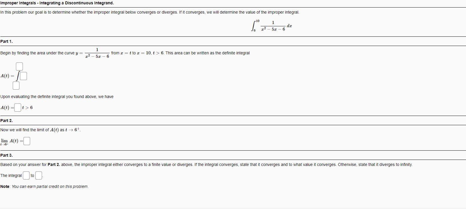 Solved Improper Integrals - Integrating a Discontinuous | Chegg.com