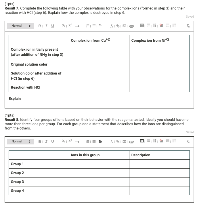 Solved Week 1: Solutions test observations Table view List | Chegg.com