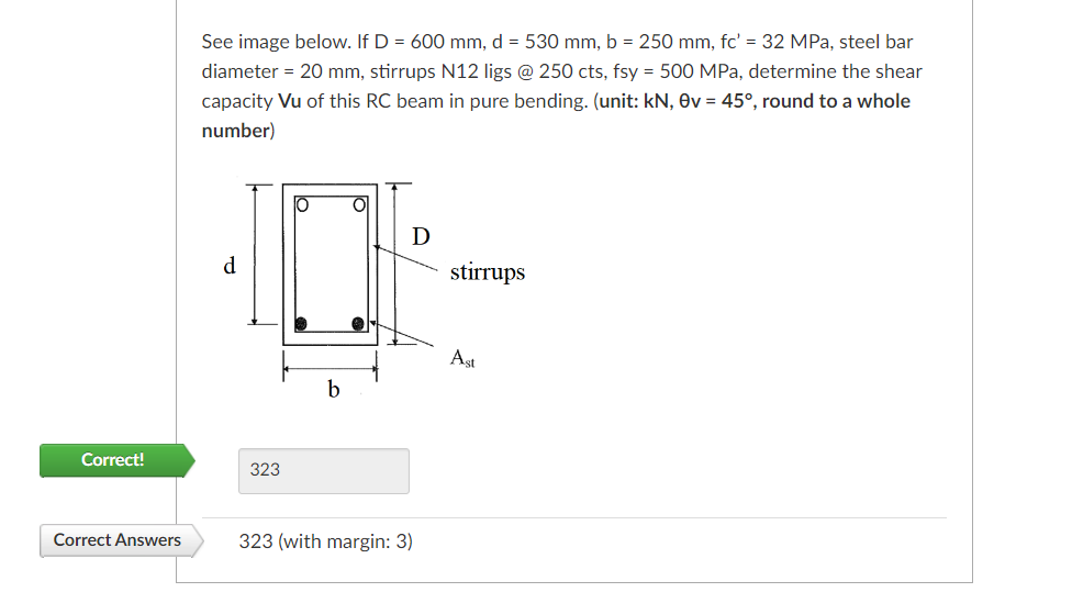 Solved See image below. If D=600 mm,d=530 mm,b=250 | Chegg.com