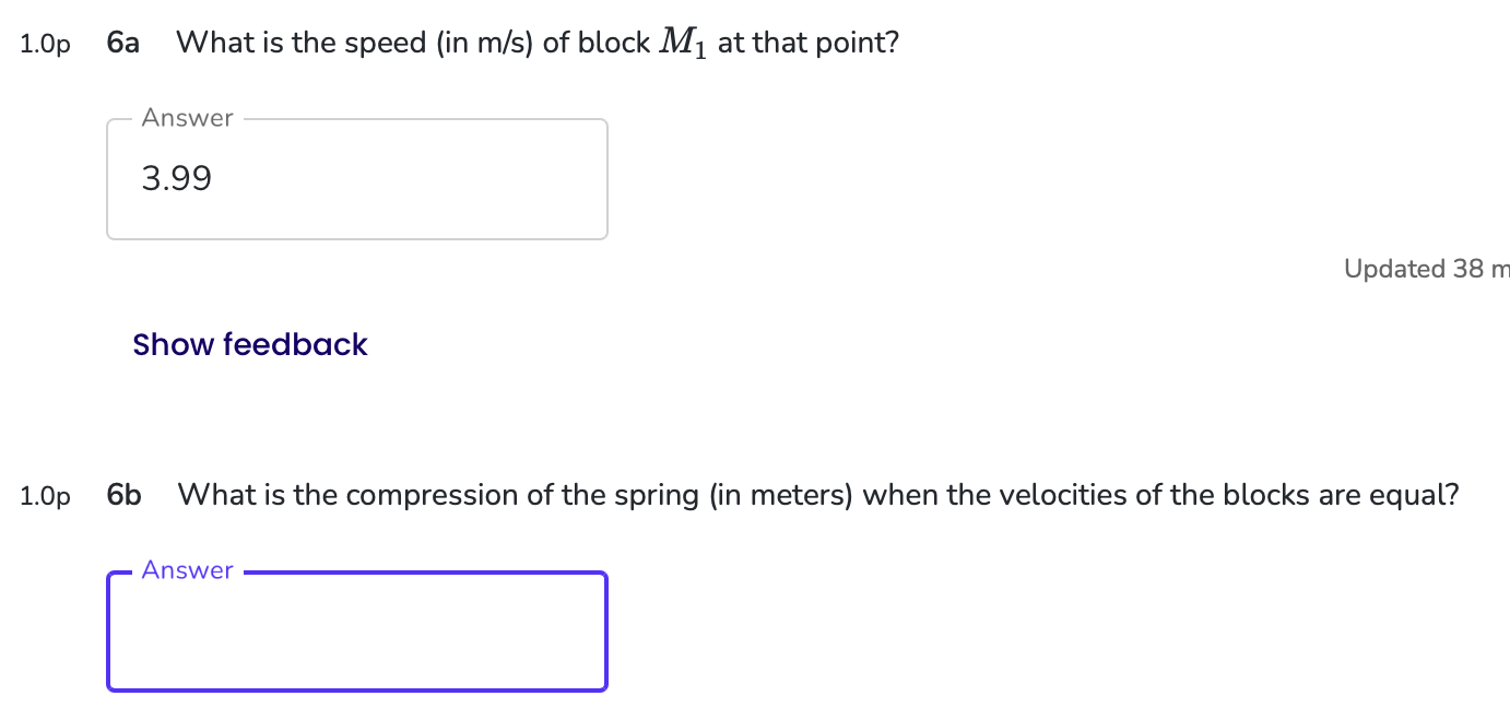 Solved Two blocks and a spring: collision A block of mass | Chegg.com