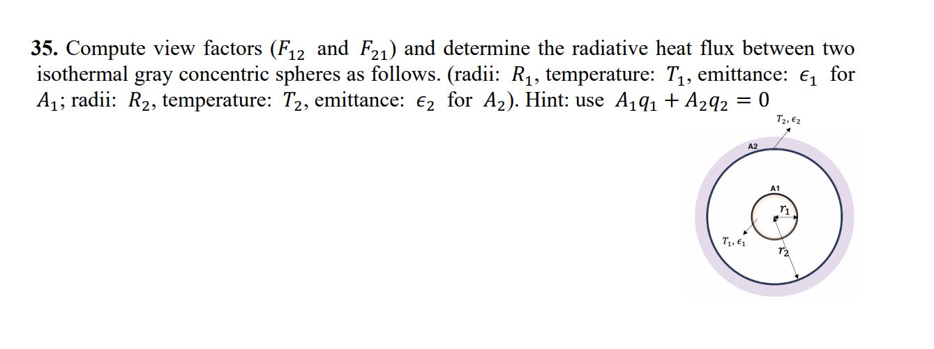 Solved Compute view factors and determine the radiative heat | Chegg.com