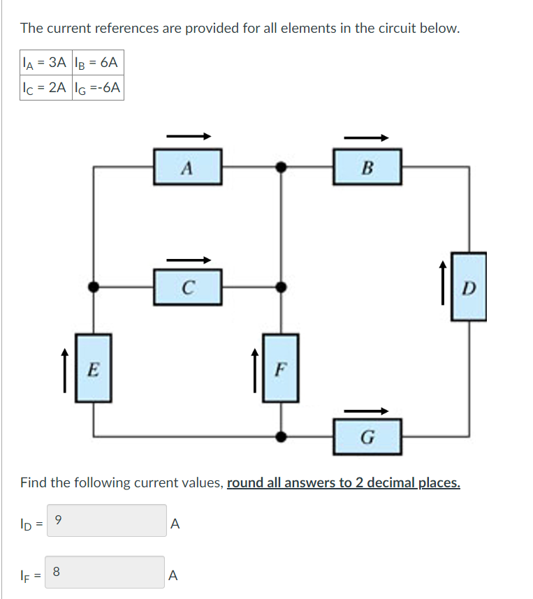 Solved The current references are provided for all elements | Chegg.com