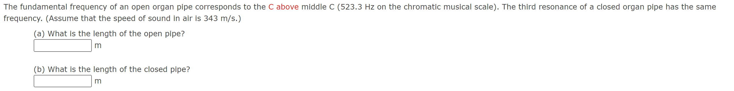 Solved The fundamental frequency of an open organ pipe | Chegg.com