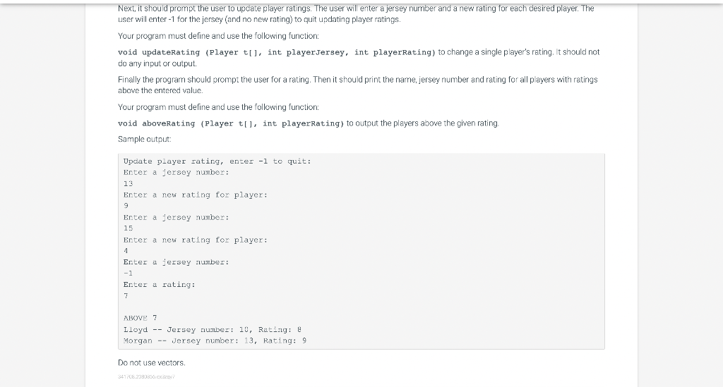 Solved 7 4 Lab Soccer Team Roster Arrays This Program