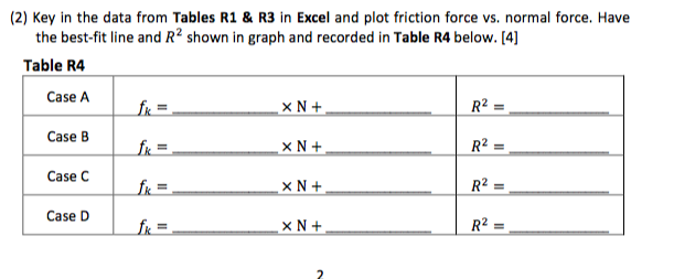 (2) Key in the data from Tables R1 & R3 in Excel and | Chegg.com