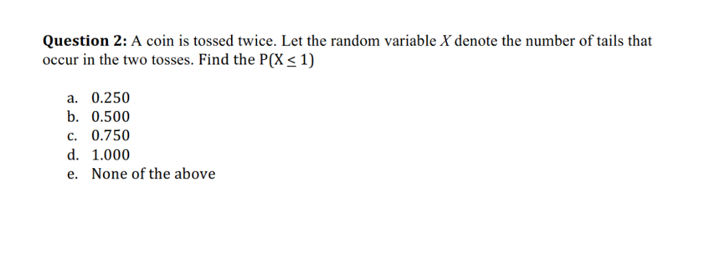 Solved A coin is tossed twice. Let the random variable X | Chegg.com