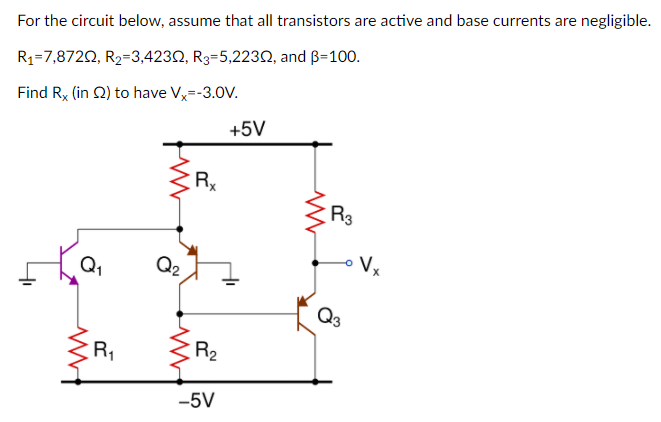 Solved For the circuit below, assume that all transistors | Chegg.com