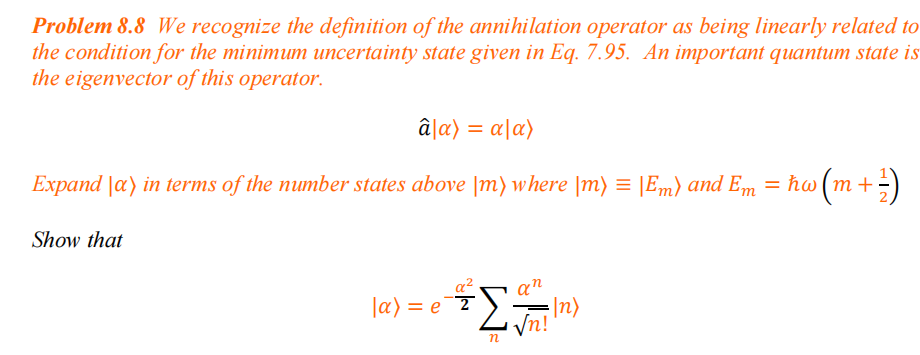 Solved Problem 8.8 We recognize the definition of the | Chegg.com