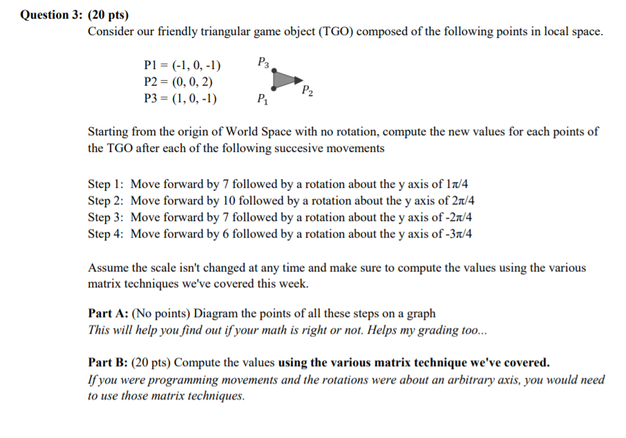 Question 3: (20 pts) Consider our friendly triangular | Chegg.com