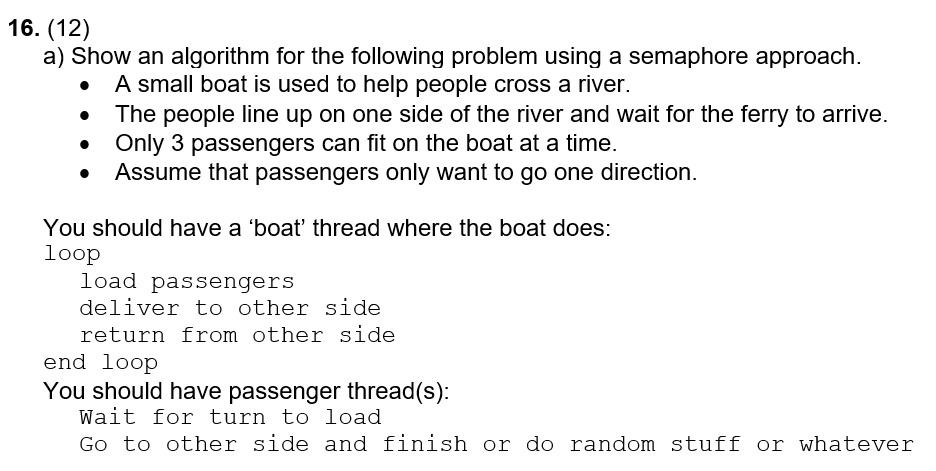 Solved 16 12 A Show An Algorithm For The Following 9979