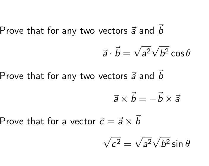 Solved Prove that for any two vectors ã and b ã.5 = Va2V b2 | Chegg.com