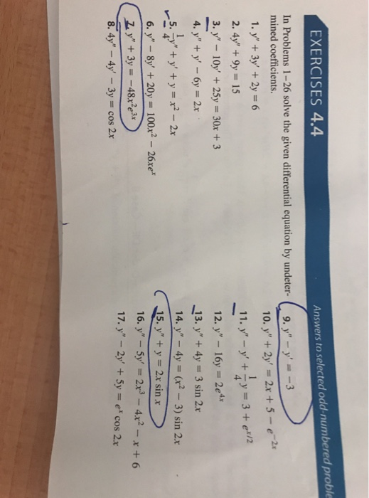 Solved EXERCISES 4.4 Answers to selected odd-numbered proble | Chegg.com