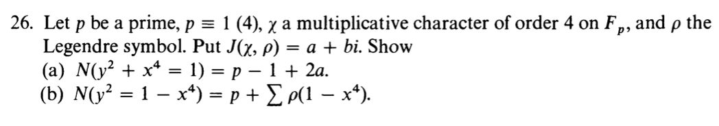 Solved Let p be a prime, p = 1 (4), X a multiplicative | Chegg.com