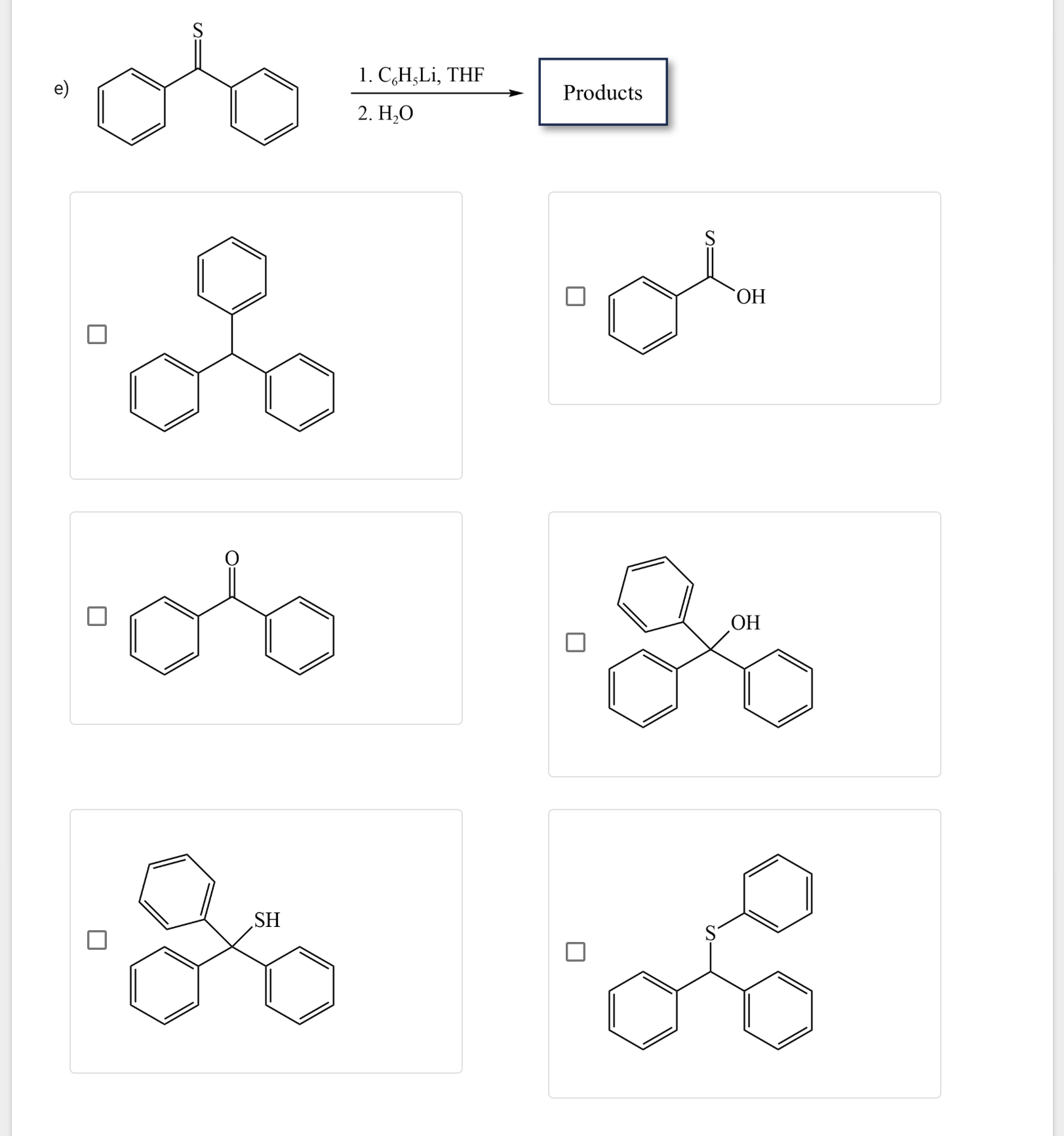 Solved e' ﻿2. H2O 1. C6H5Li,THF | Chegg.com