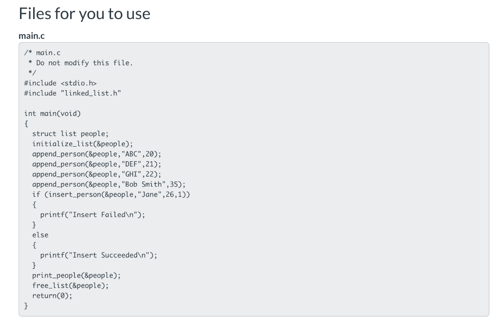 Solved C programming language. Ok, so this is the first | Chegg.com