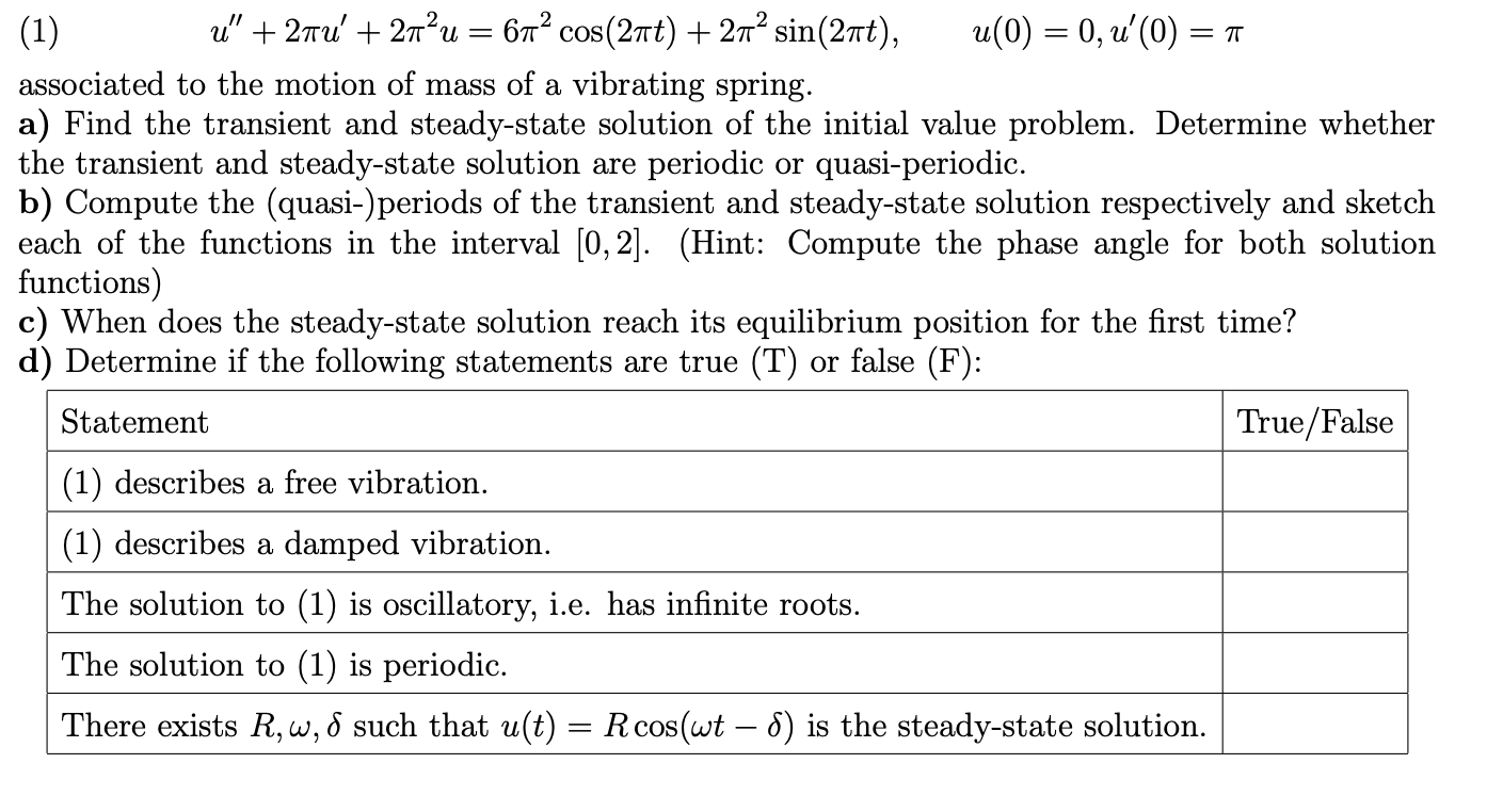 Solved (1) | Chegg.com